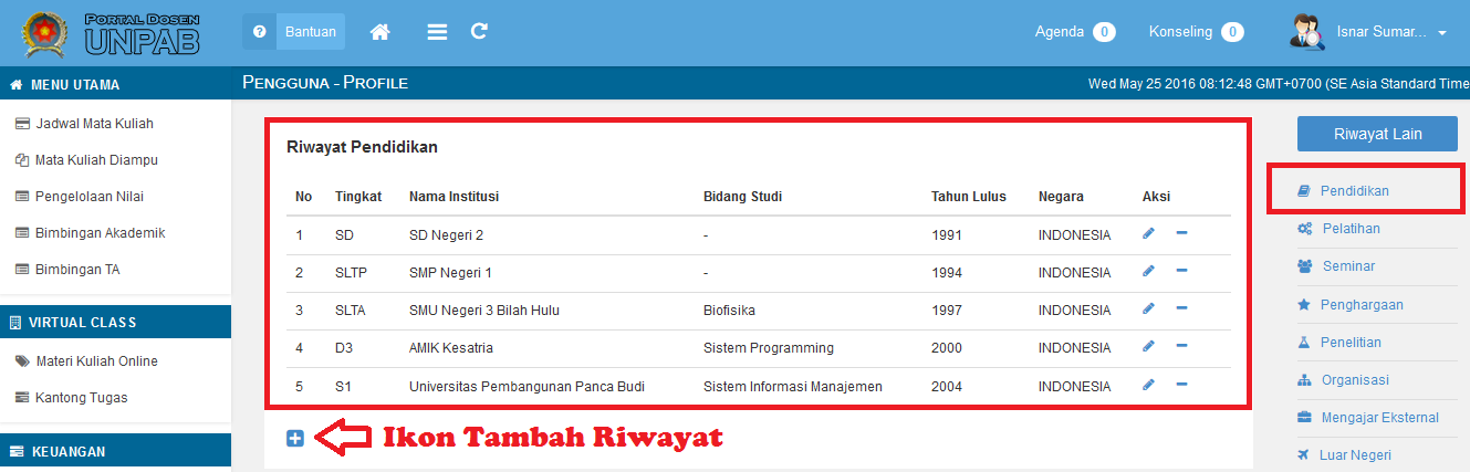 Tutorial Portal Dosen
